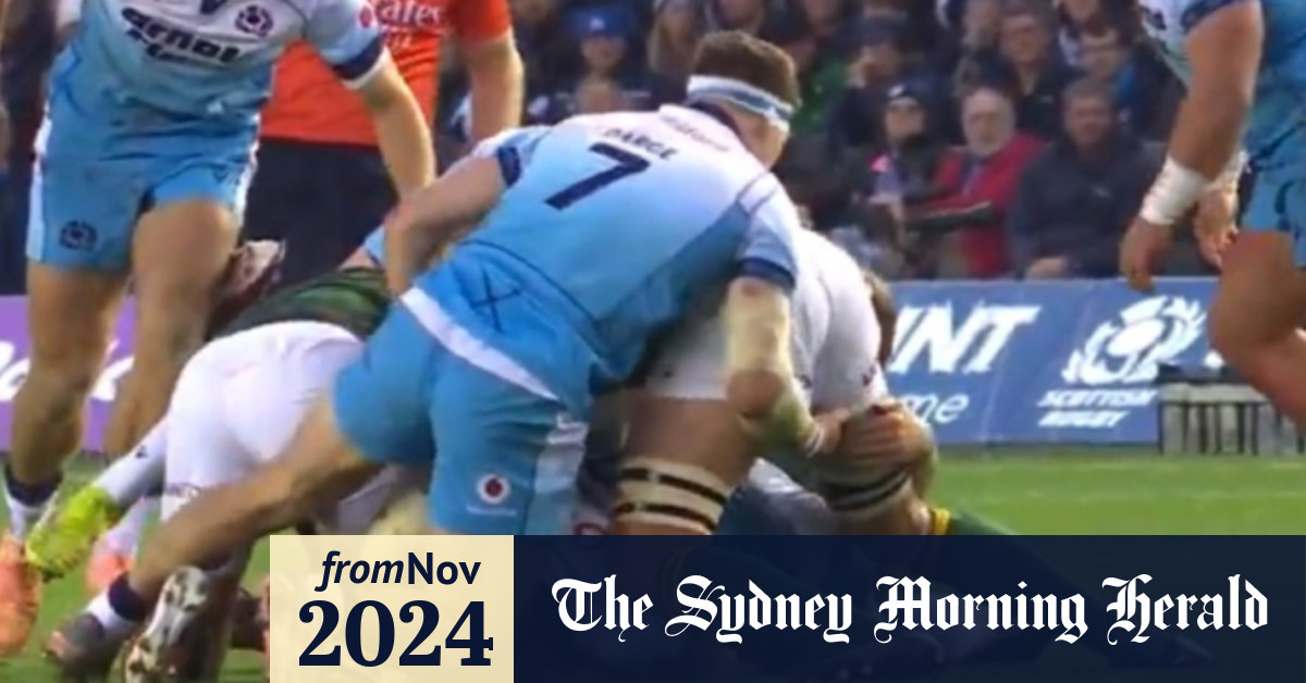 Video: Scot sent off for 'crocodile roll'