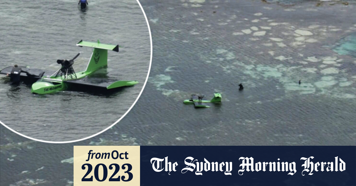 Video: Light plane crashes into waters near Perth