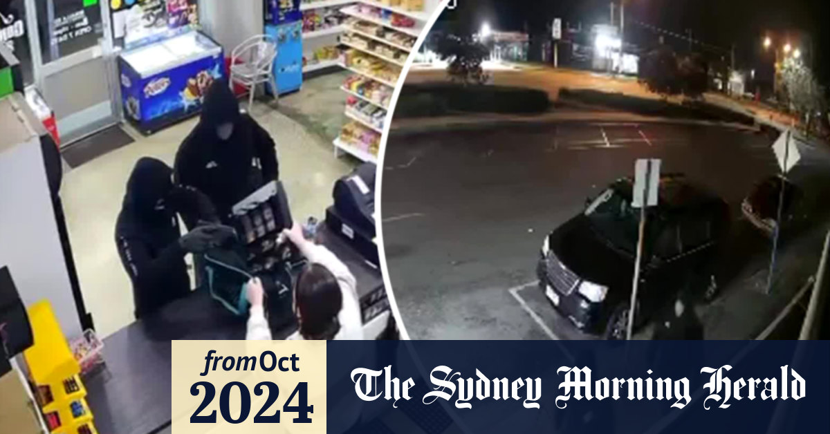 Video: Terrifying CCTV footage shows armed robbery in Victoria's north