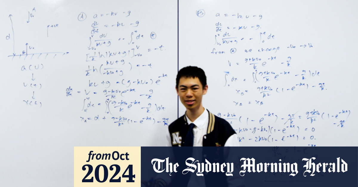 Video: Watch student Bowen Wu solve one of the hardest HSC mathematics ...