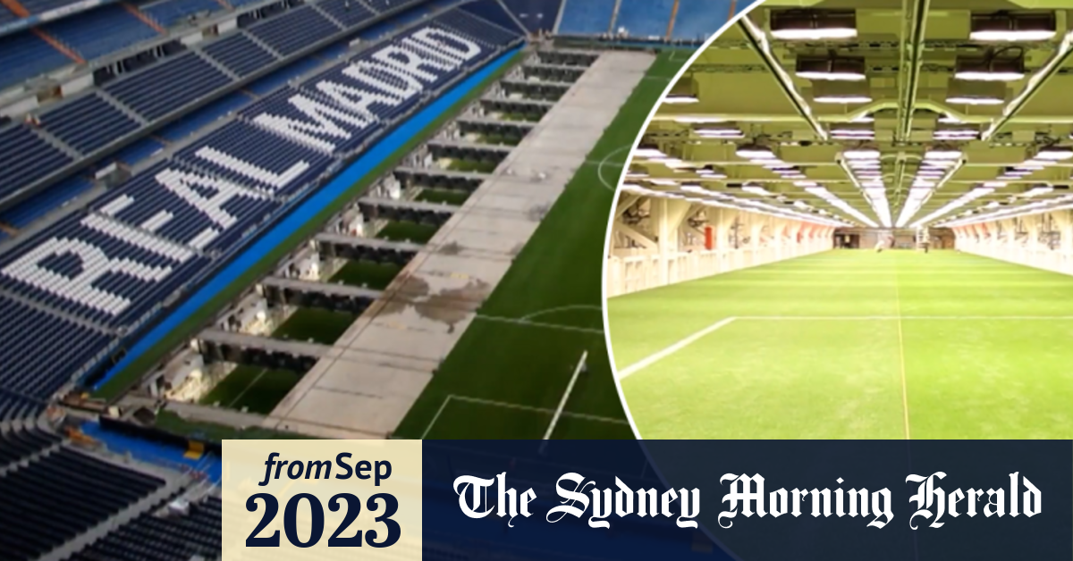 Video: Real Madrid unveil retractable football pitch