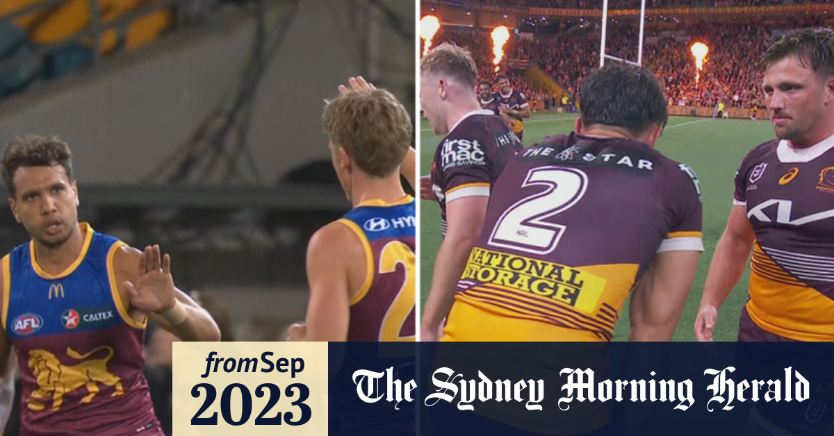 Video: Footy fever in Brisbane as AFL, NRL teams surge into grand finals