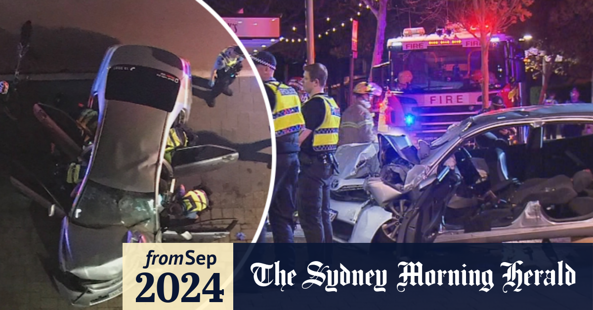 Video: Taxi crashes into Perth restaurant after driver assaulted