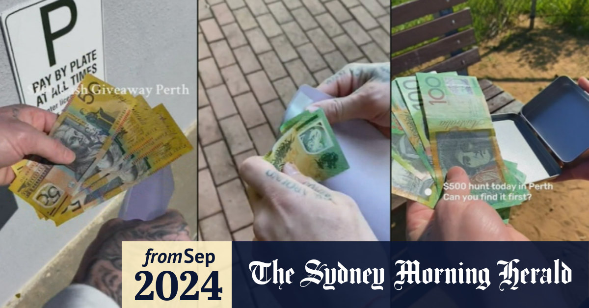 Video: Cash phantom hiding hundreds of dollars around Perth