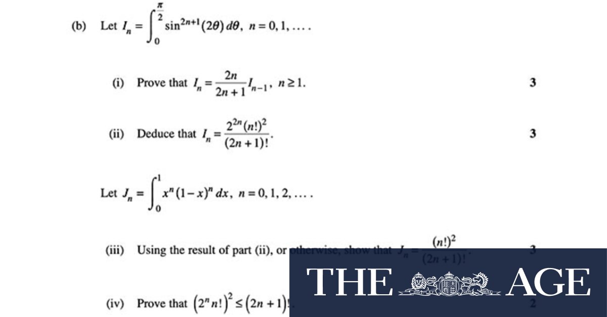 Video: The hardest 2020 Maths Extension 2 question explained