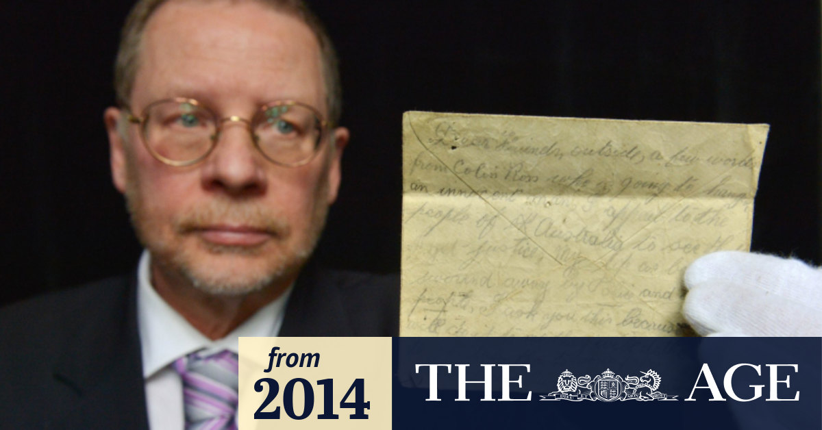 Colin Ross hand-written note from historic Gun Alley murder case up for ...