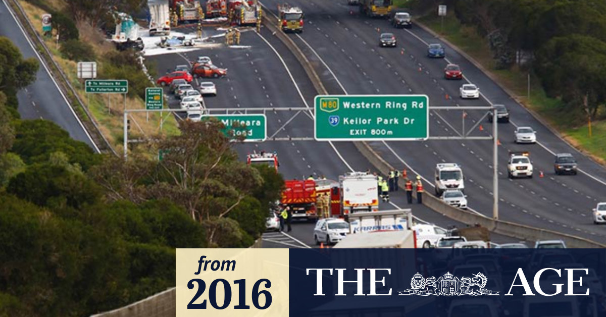 Video: Calder Freeway opens after tanker crash