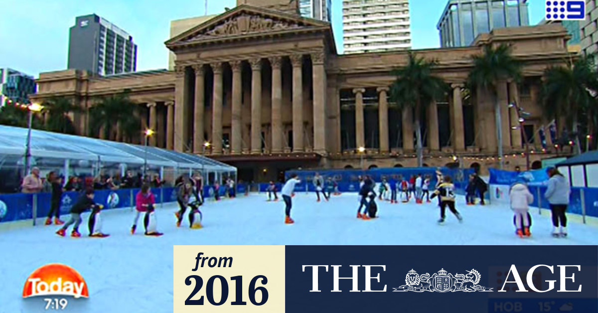 Video: Ice skating in King George Square