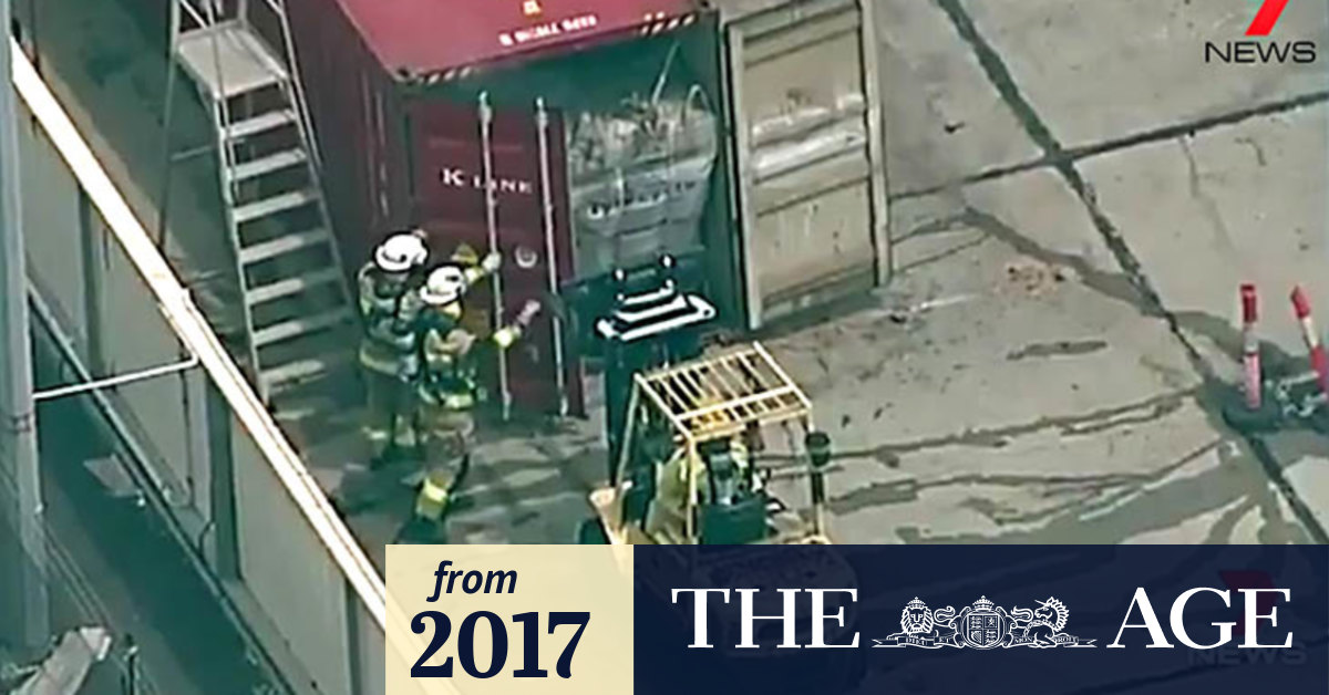 Video: Smoke inside shipping container