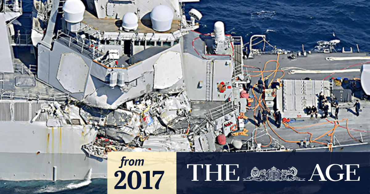 Video: US destroyer damaged in collision