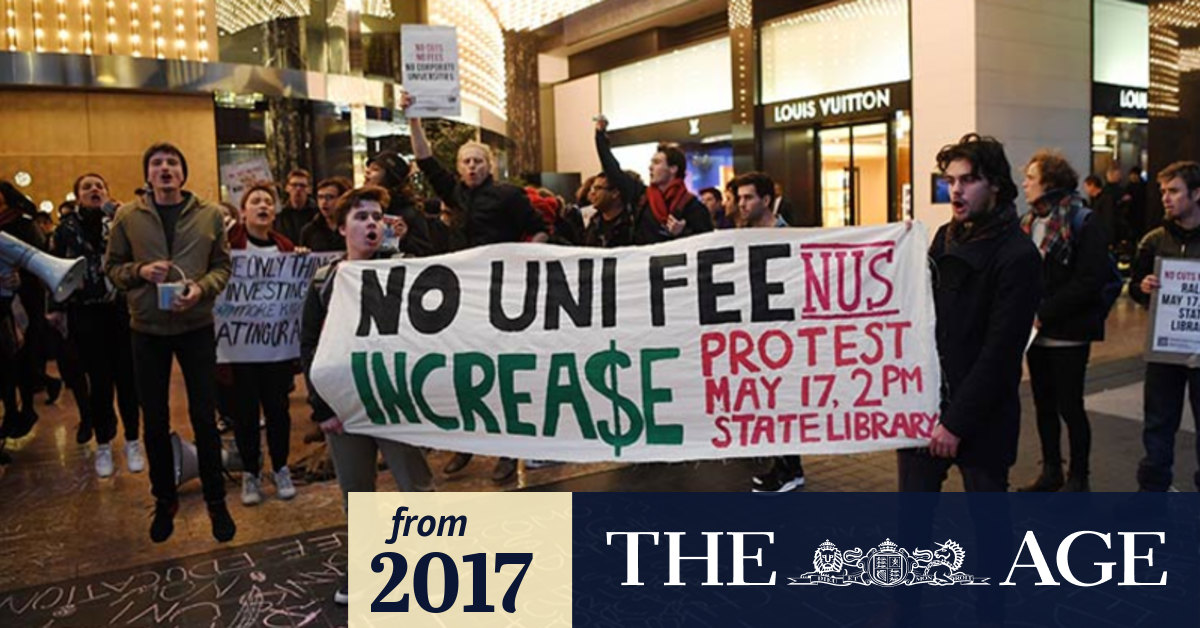 Video: Students descend on Crown to protest budget