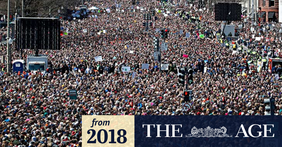 Video: Massive crowds rally across US for tighter gun control