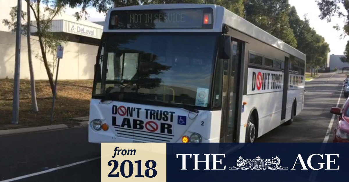 Video: 'Don't Trust Labor' buses headed for marginal seats