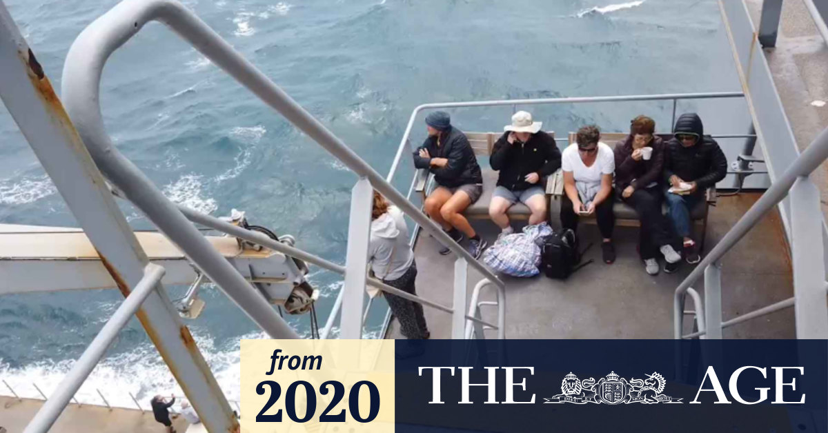 Video: Onboard the HMAS Choules with residents rescued from Mallacoota
