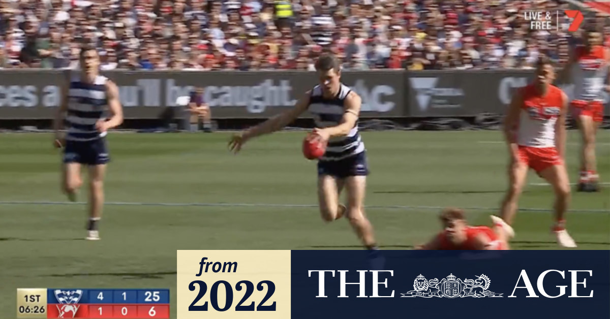 Video: Isaac Smith kicks two quick goals for Geelong in 2022 AFL grand ...