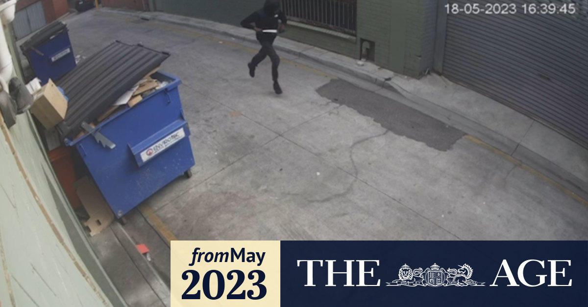 Video: CCTV captures person placing large knife in sheath