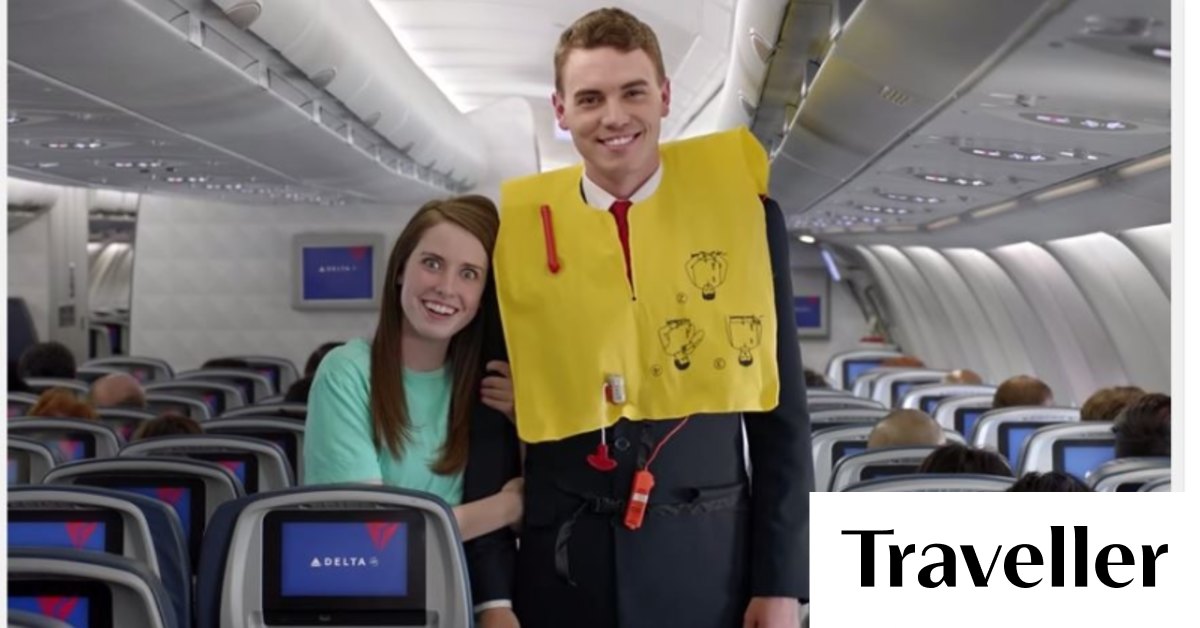 Delta Airline's funny keyboard cat flight safety meme video