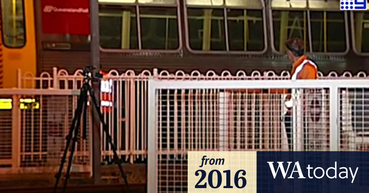 Video: Man hit by train after foot chase