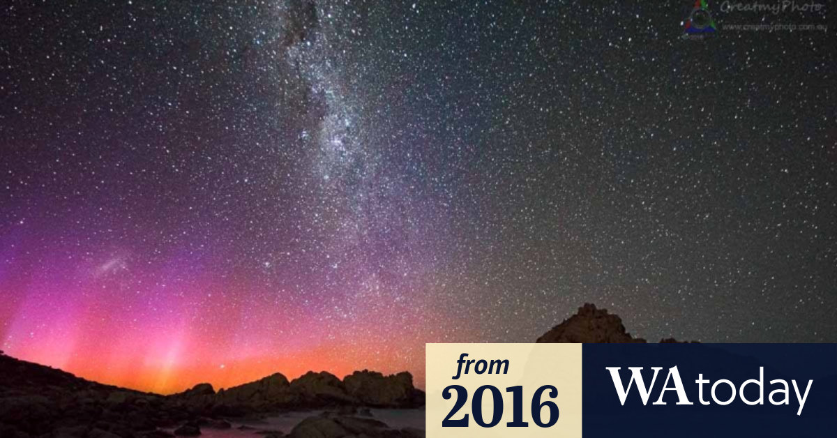 Amazing dawn light show as Aurora Australis makes a rare WA appearance