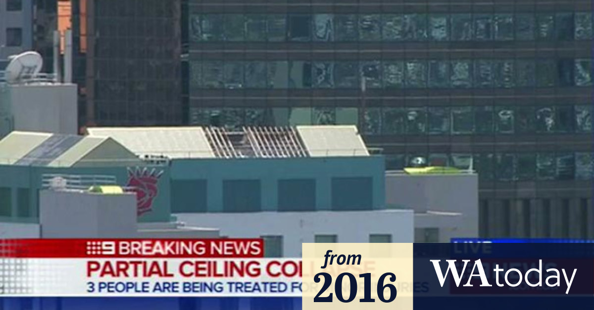 Video: Three injured in partial ceiling collapse