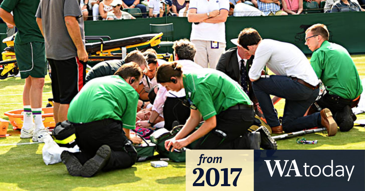 Video: US tennis player left screaming after knee injury