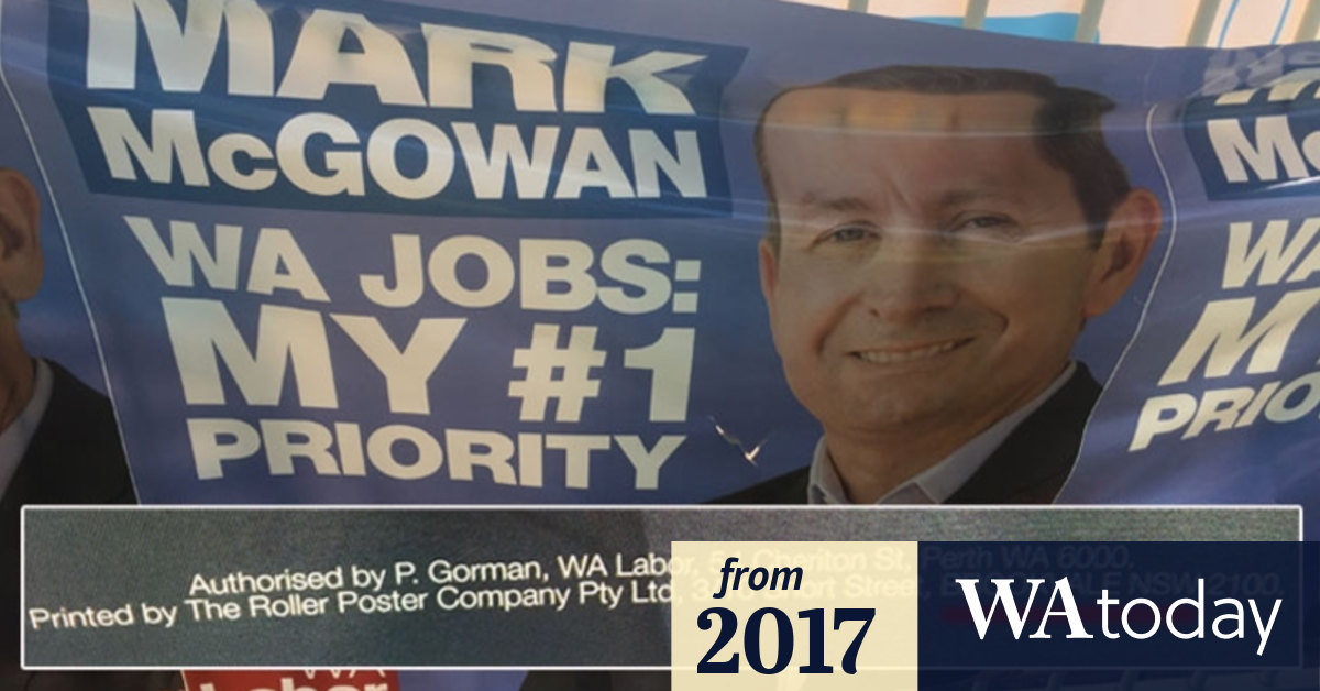 WA election: Pro-jobs Labor campaign gets posters printed in NSW