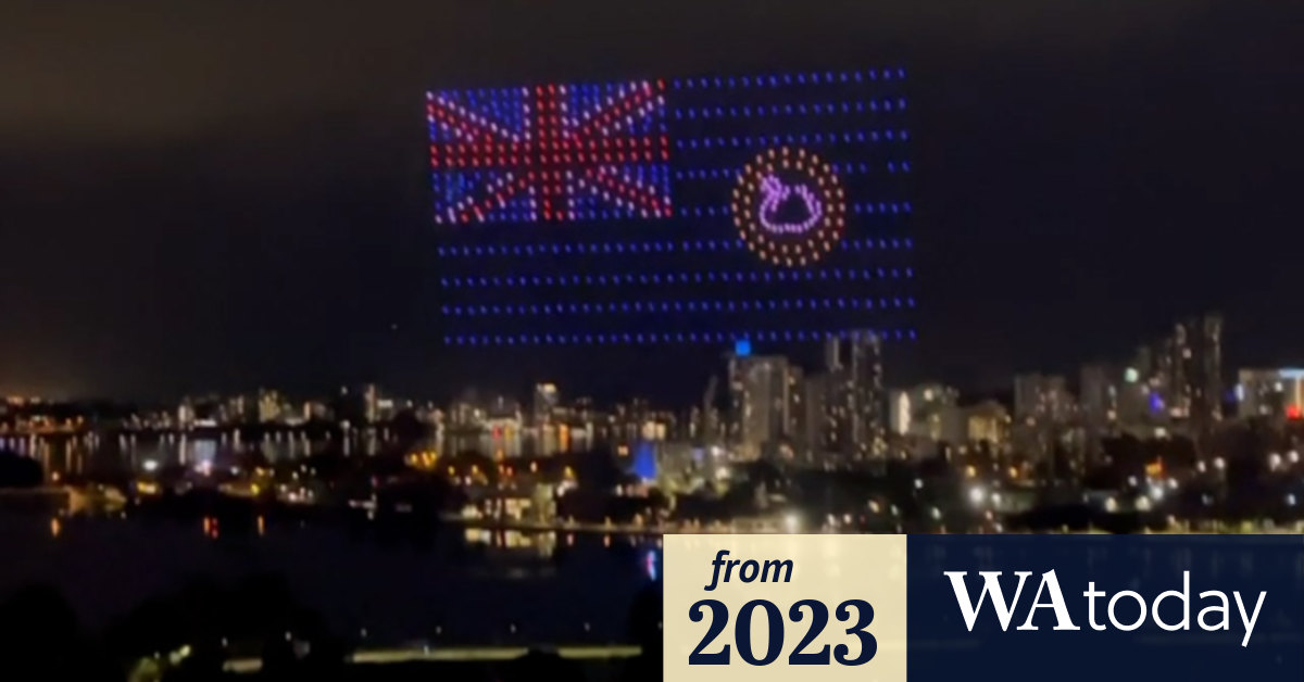 Video: WA Day drone sky show takes place a week late with no announcement