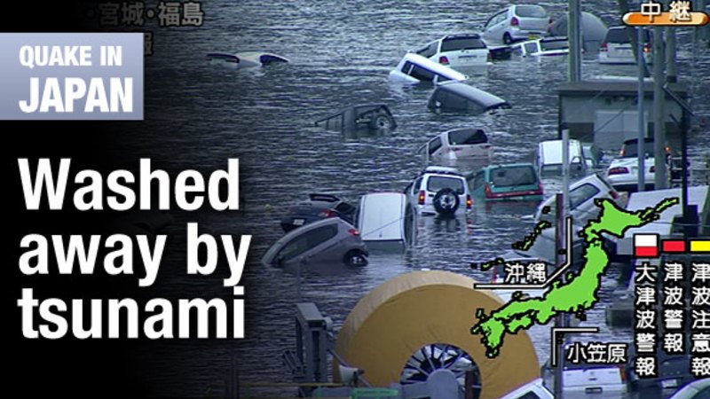 Killer tsunami surges across Japan after 8.9 quake