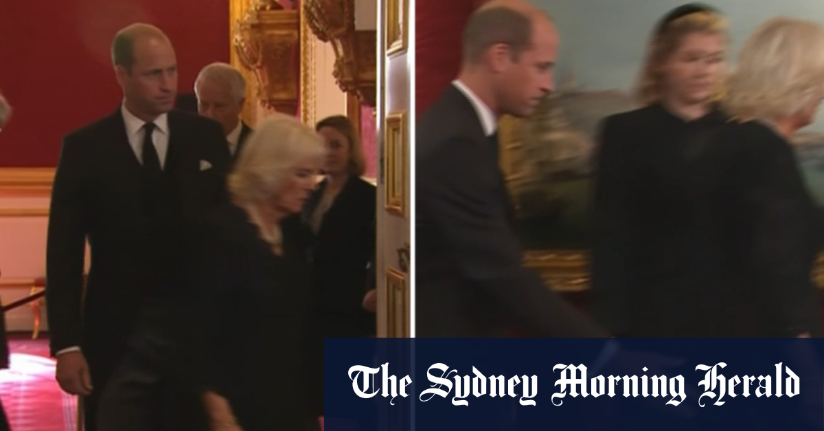 Video: Prince William pats Queen Camilla on the back reassuringly