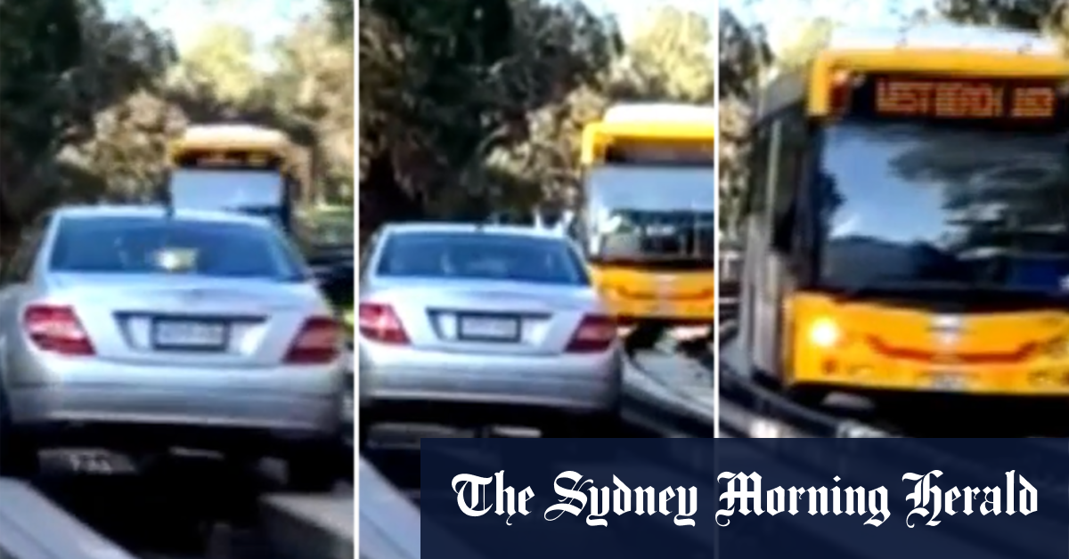 Video: Mercedes manages to drive along Adelaide busway without crashing