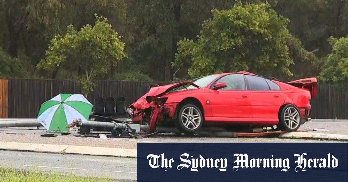 Video: Child fights for life after car crashes into traffic lights