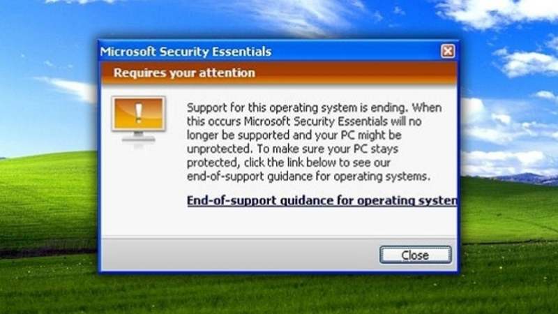 Pop-ups irritate Windows XP's remaining users