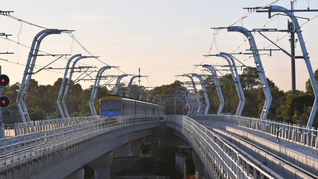 Passengers get their first chance to ride on Melbourne's new sky rail