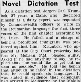 From the Archives: Australia's unfair dictation test