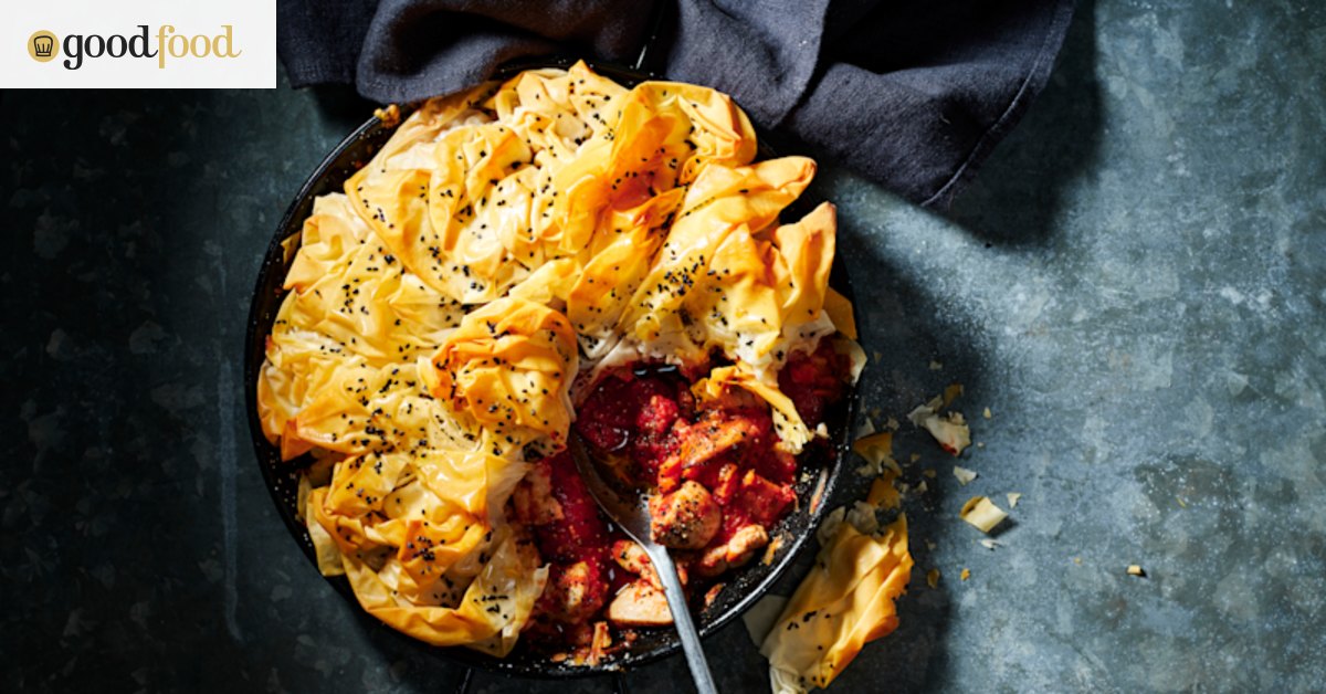 Chicken, sweet potato and manchego pie recipe