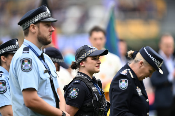 Gabba sends love to Qld police family after deadliest day in memory