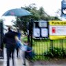 Students arriving at Lane Cove West Public School, after revelations a worker at the Outside School Hours Care facility allegedly filmed the abuse of children.