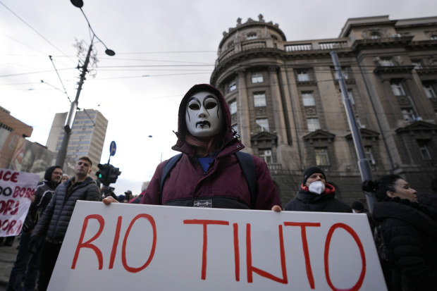 Rio Tinto’s lithium mine plan fires up Serbian protests