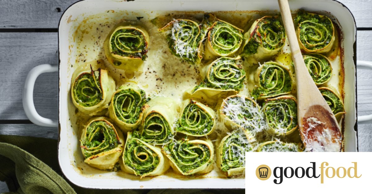 Super-green pasta rotolo recipe: simple pasta bake