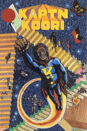 That’s my dad! Wonky elbow rings a bell in painting of local footy team