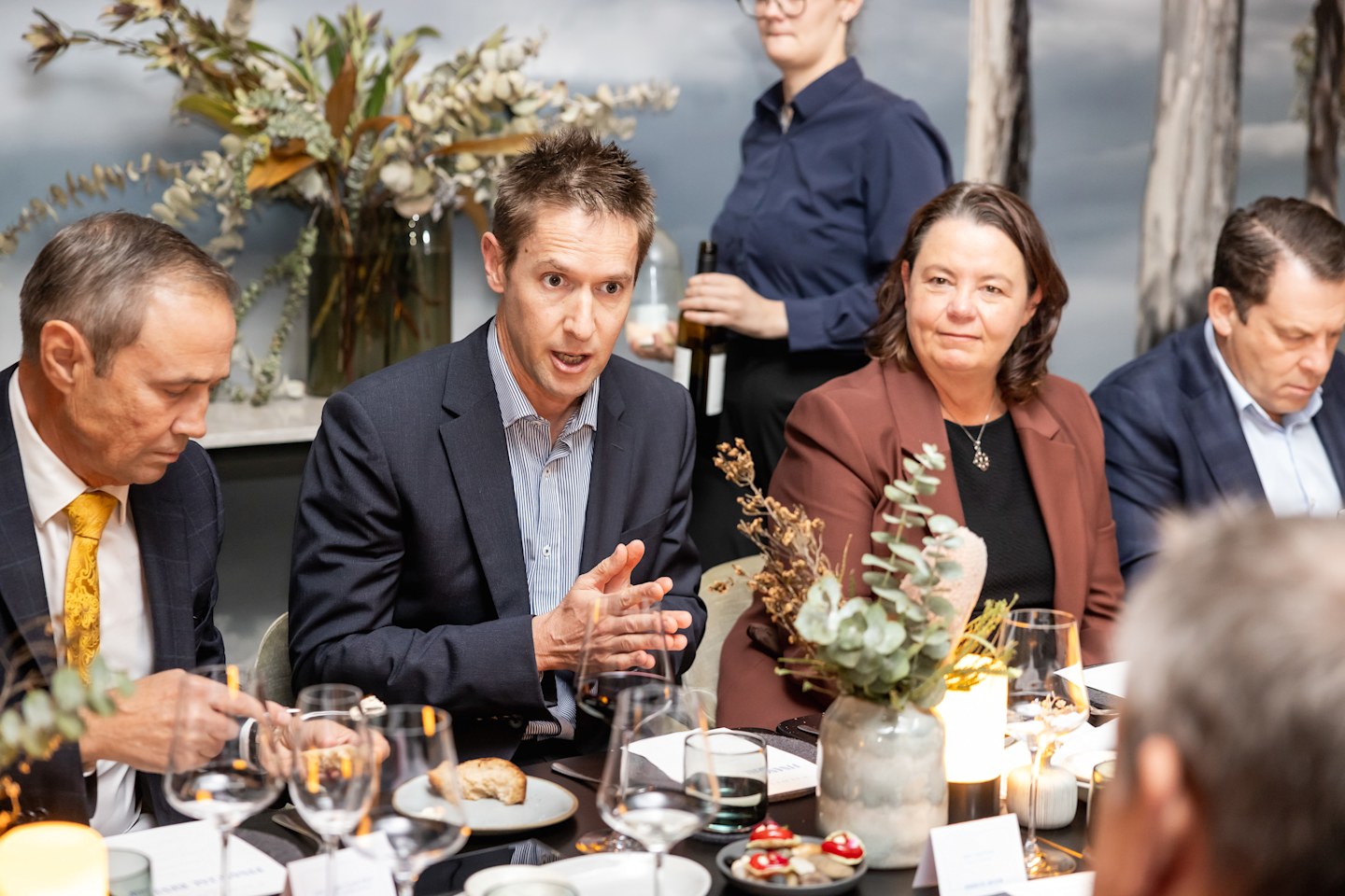 WA Premier Roger Cook, Nine CEO Matt Stanton, Resources Minister ...