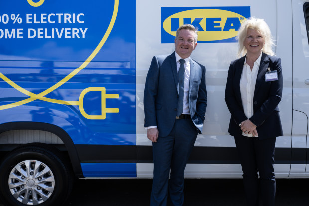 Chris Bowen and IKEA Australia’s Mirja Viinanen launch tuk-tuk EVs