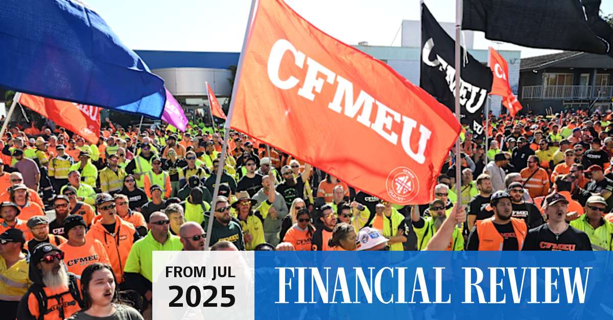 CFMEU: Construction union administrator sacks six organisers after ...