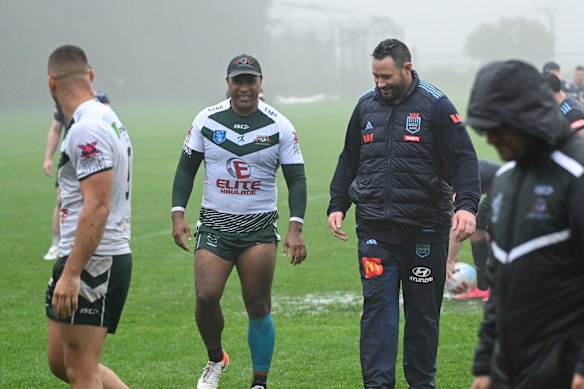 The 2014 Origin winner brought in to test out Blues’ goal-line defence