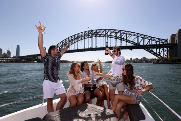 Partygoers float change of plans for New Year’s Day on Sydney Harbour