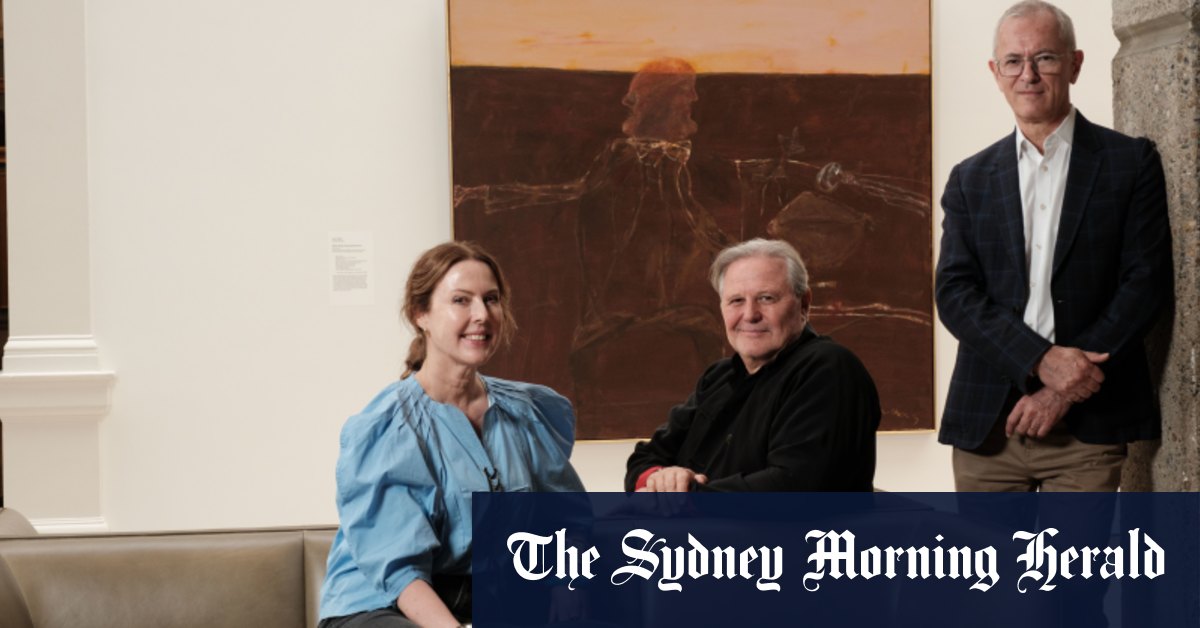 John Olsen painting Self-Portrait Janus-Faced given to Art Gallery of NSW