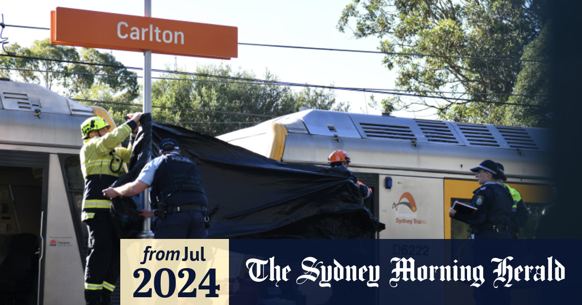 Man and boy killed by Sydney train after pram rolls onto tracks