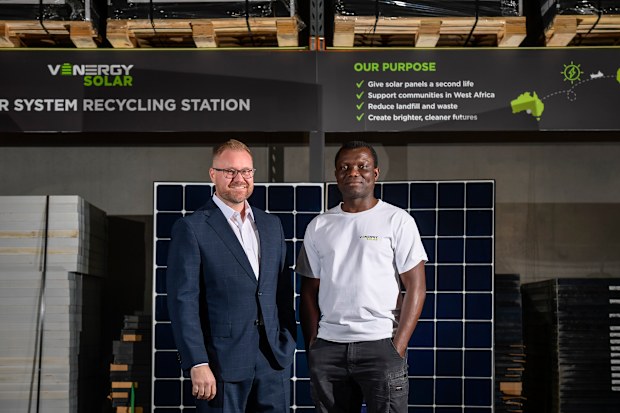 Venergy Solar sends panels saved from the scrap heap to Africa