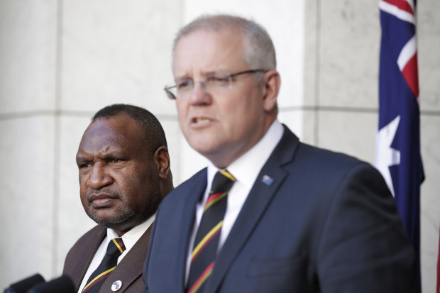 Scott Morrison strikes Papua New Guinea port upgrade deal to rival China