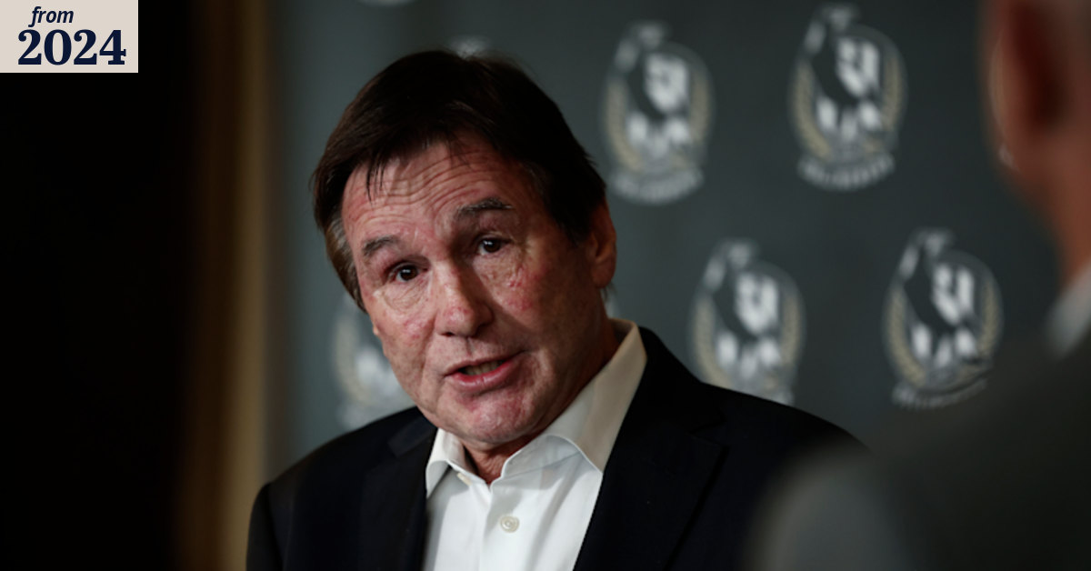 AFL 2024: Collingwood Magpies president Jeff Browne backs CEO Craig ...